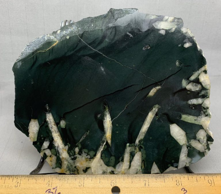 Wyoming Edwards Black Nephrite jade w/crystals collector slab 3 ...