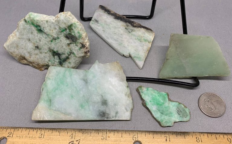 Jadeite Lot 4 - Japanese or Burmese Slabs - Online Rock Shop: Genesis ...