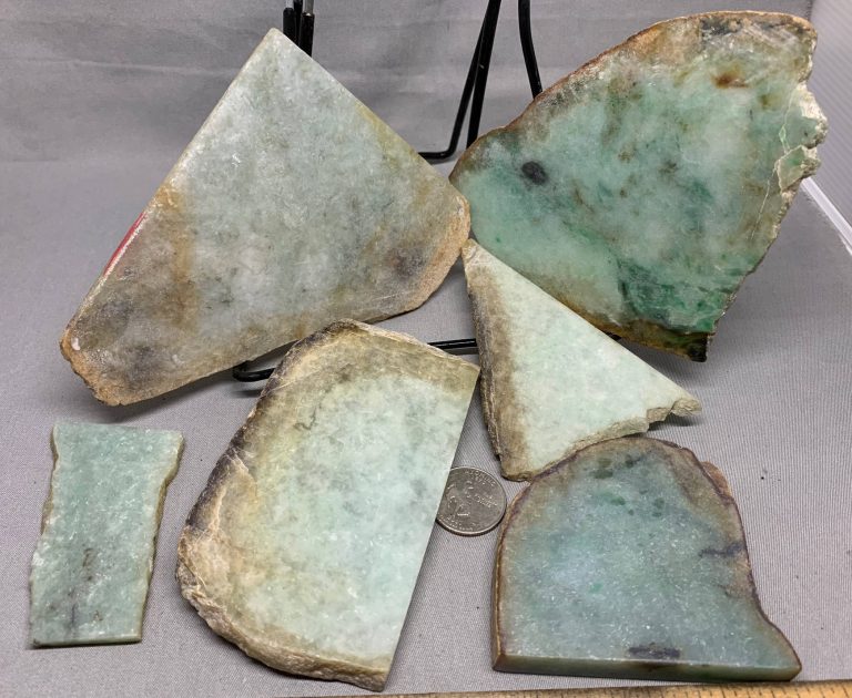 Jadeite Lot 5 - Japanese or Burmese Slabs - Online Rock Shop: Genesis ...